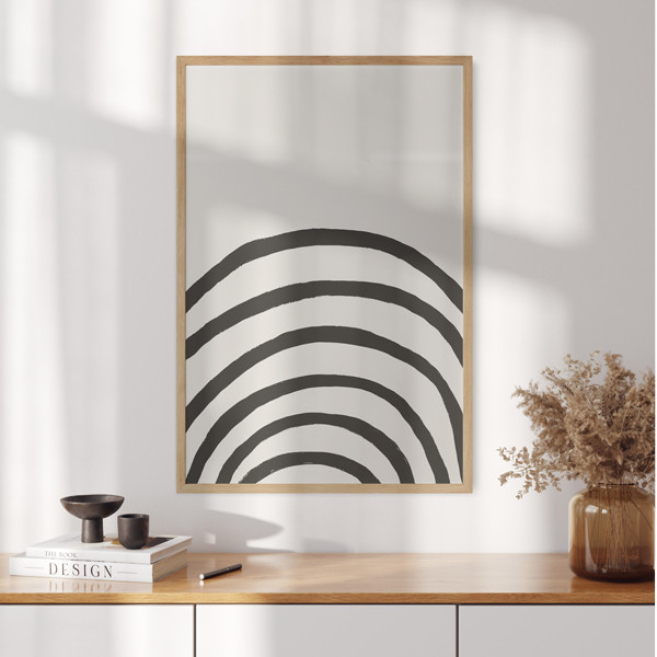 Cuadro abstracto para salón - Líneas curvas