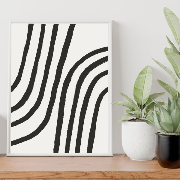 Abstract painting for living room - Parallel lines