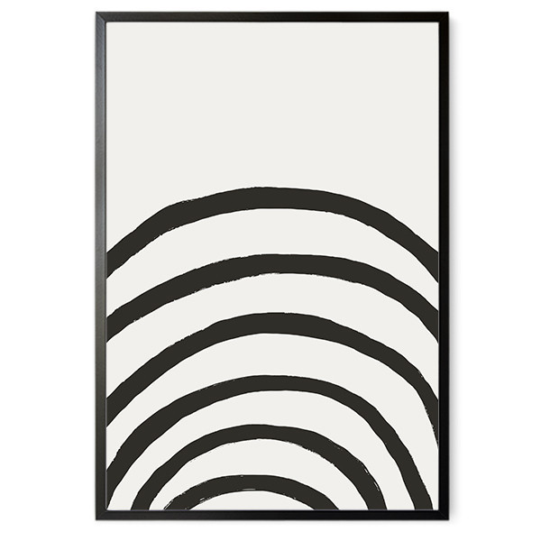 Cuadro abstracto para salón - Líneas curvas