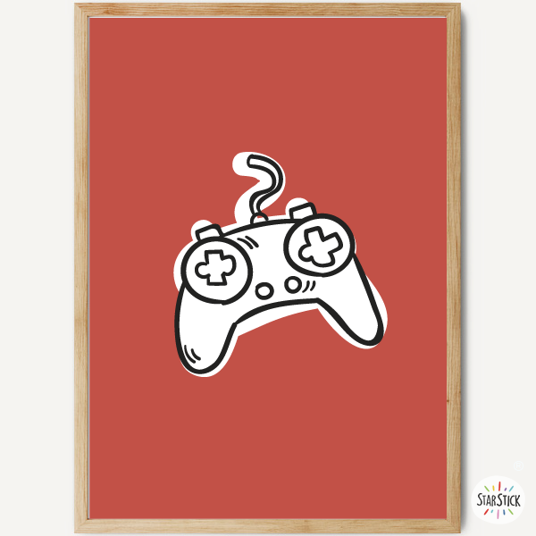 Cadre Mural Jeune Thème Gamer avec Manette – Décoration Gaming pour ...
