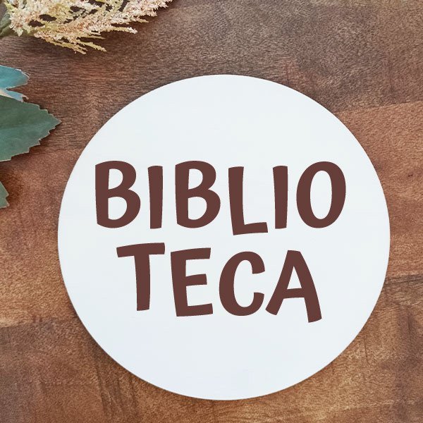 Plaque en bois rond personnalisable - Signalétique et décoration scolaire