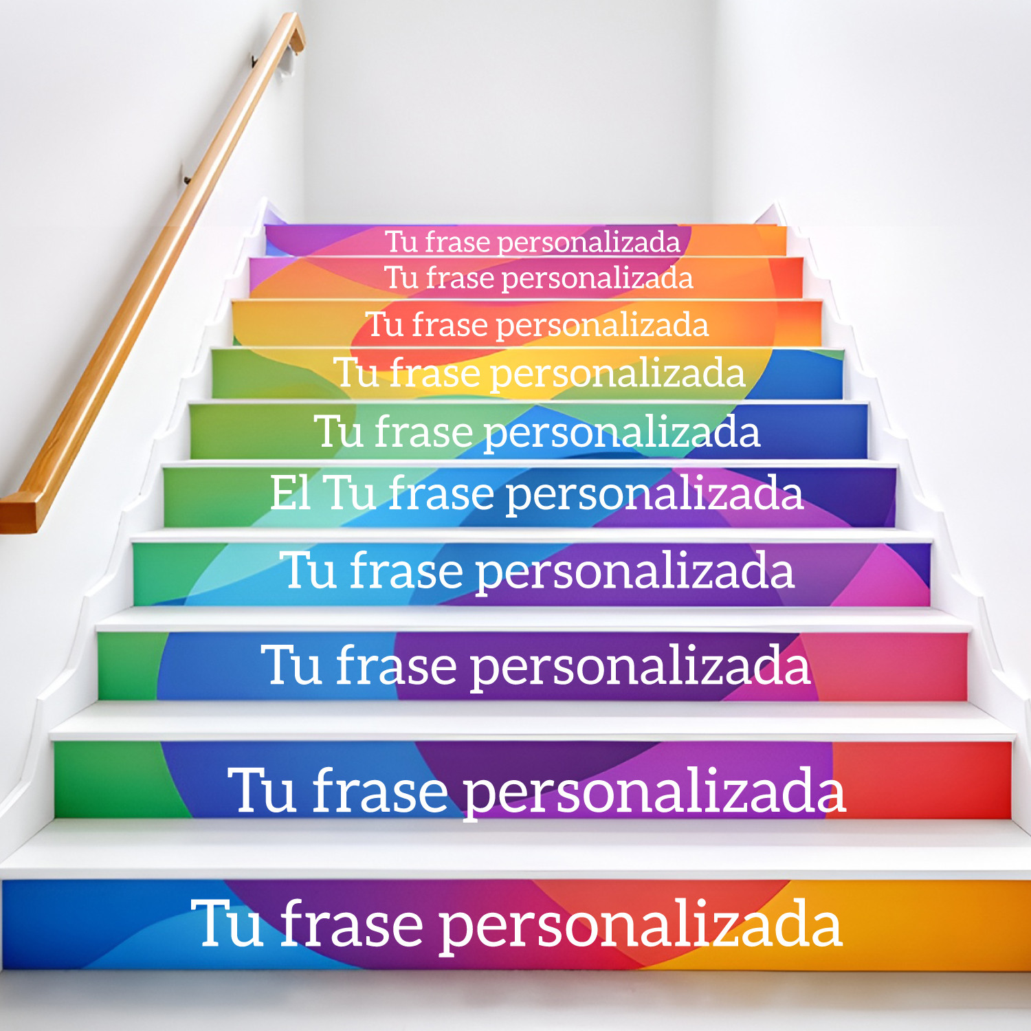 Rainbow - Vinilos personalizados para escaleras|Elige tus 10 frases